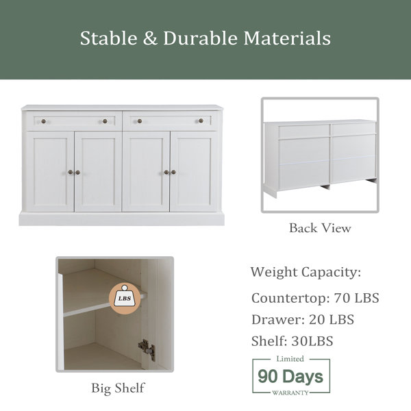 Ebern Designs Nanyo 60" Wide 2 Drawer Sideboard | Wayfair